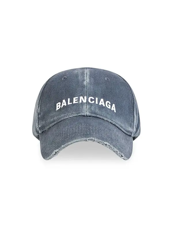 Balenciaga Logo Front Cap - Dark Grey White | Editorialist